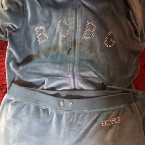BCBGMaxAzria | Other | Ocean Blue Large Bcbg Rhinestone Jogging Suit ...
